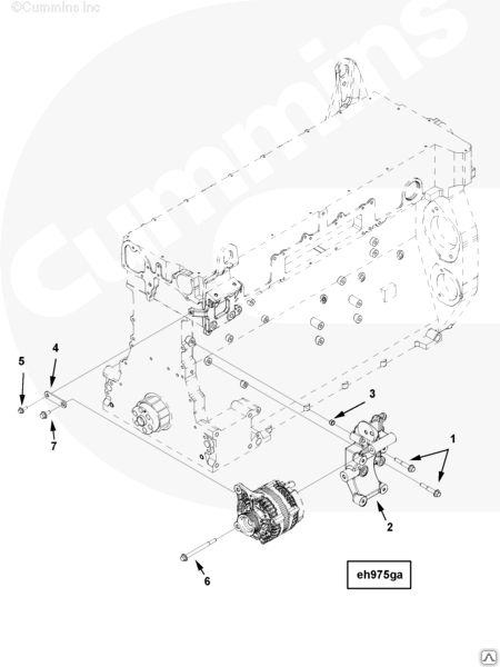 Кронштейн крепления генератора двигателя Cummins ISG12 3696370 3696217 ...