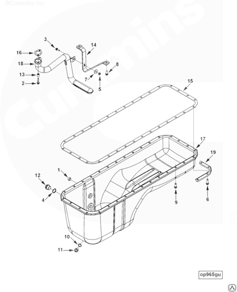 Поддон картера двигателя Cummins ISLe 3974294 3944258 3948611, цена в ...