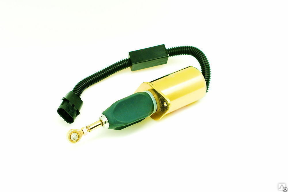 Соленоид ТНВД (клапан отсечки, круглые контакты) на двигатель Cummins ...