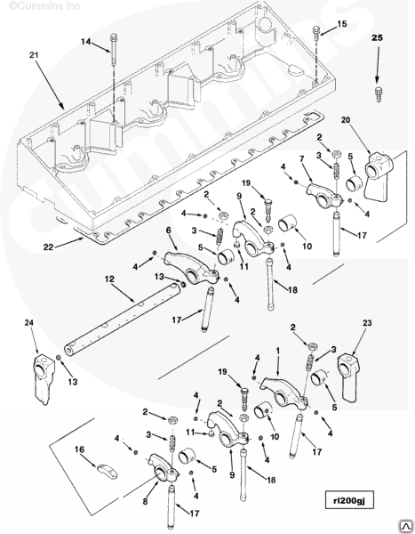 Прокладка корпуса рокеров (org.) Cummins ISM11 4070529 4973102, цена в ...